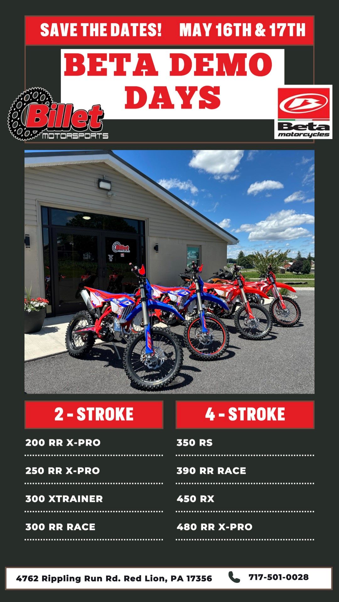 Beta USA Motorcycles by Billet Motorsports